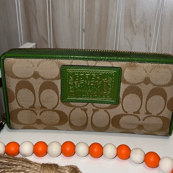 Coach | Bags | Coach Poppy Green Wallet | Poshmark